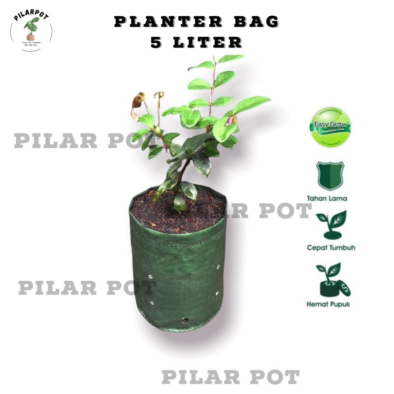 Jual Planter Bag Easy Grow 5 Liter No Handle Untuk Pot Tanaman ...