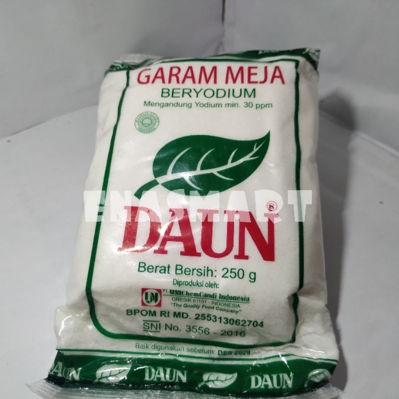 Jual Garam meja beryodium daun 250 gram | Shopee Indonesia