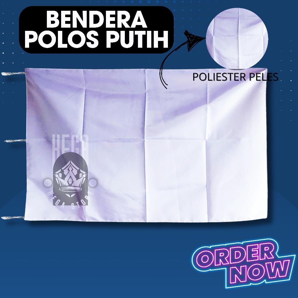 Jual Bendera Putih Polos Poliester Peles (3m) | Shopee Indonesia