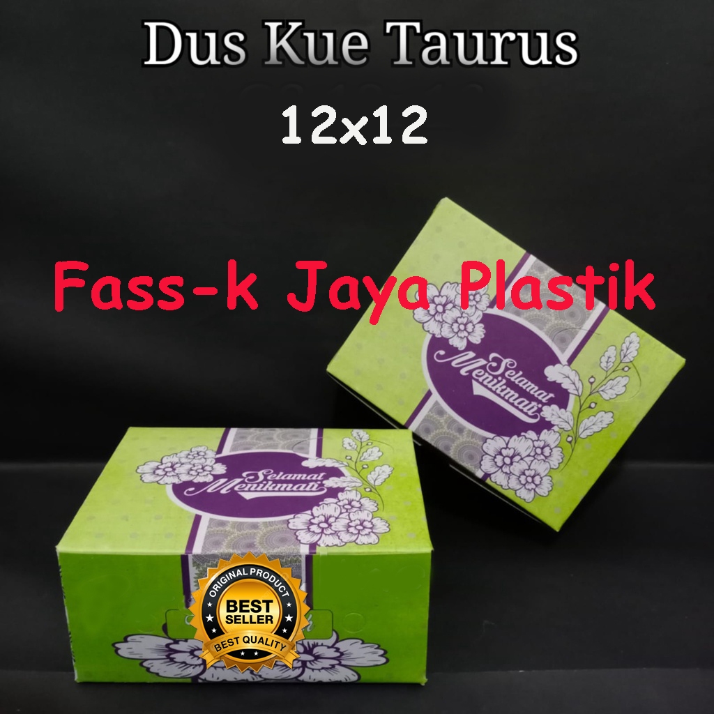 Jual 100pcs Dus Kue GS 12 x 12 TAURUS - Box kotak Kue Makanan / Snack ...