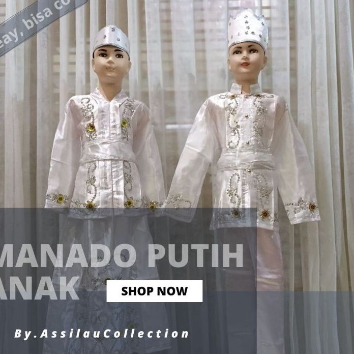 Jual WDKZ9748 TERBARU Baju Adat Anak Manado Satuan (Laki/Cewek ...