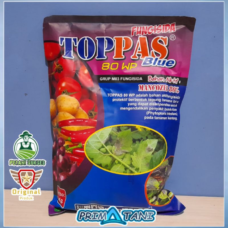 Jual Fungisida TOPPAS Blue 1Kg - Mancozeb 80WP | Shopee Indonesia