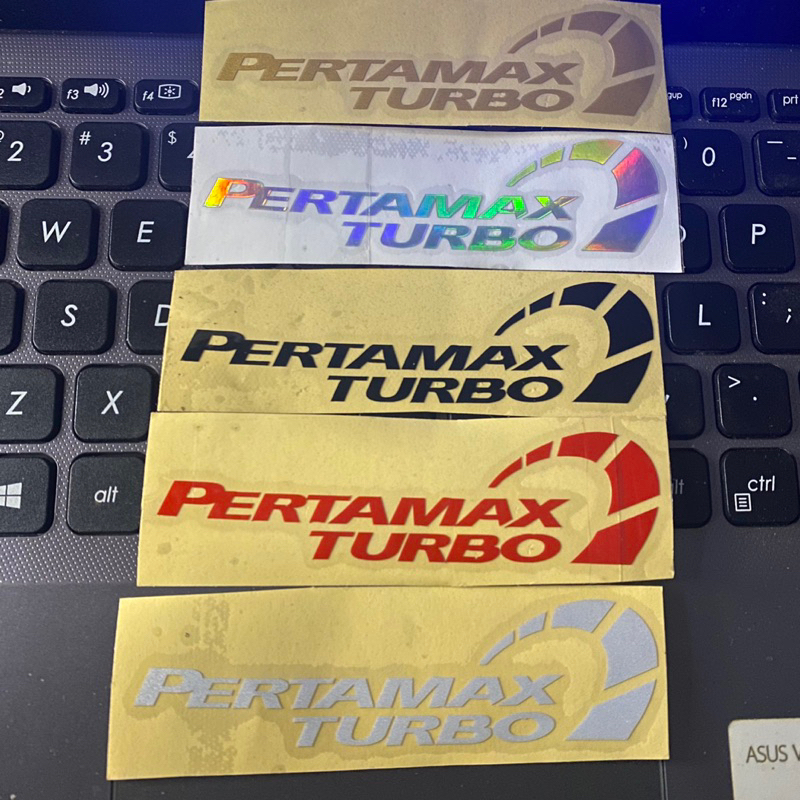 Jual Stiker cuting pertamax turbo 1 warna Sticker cutting helm motor ...