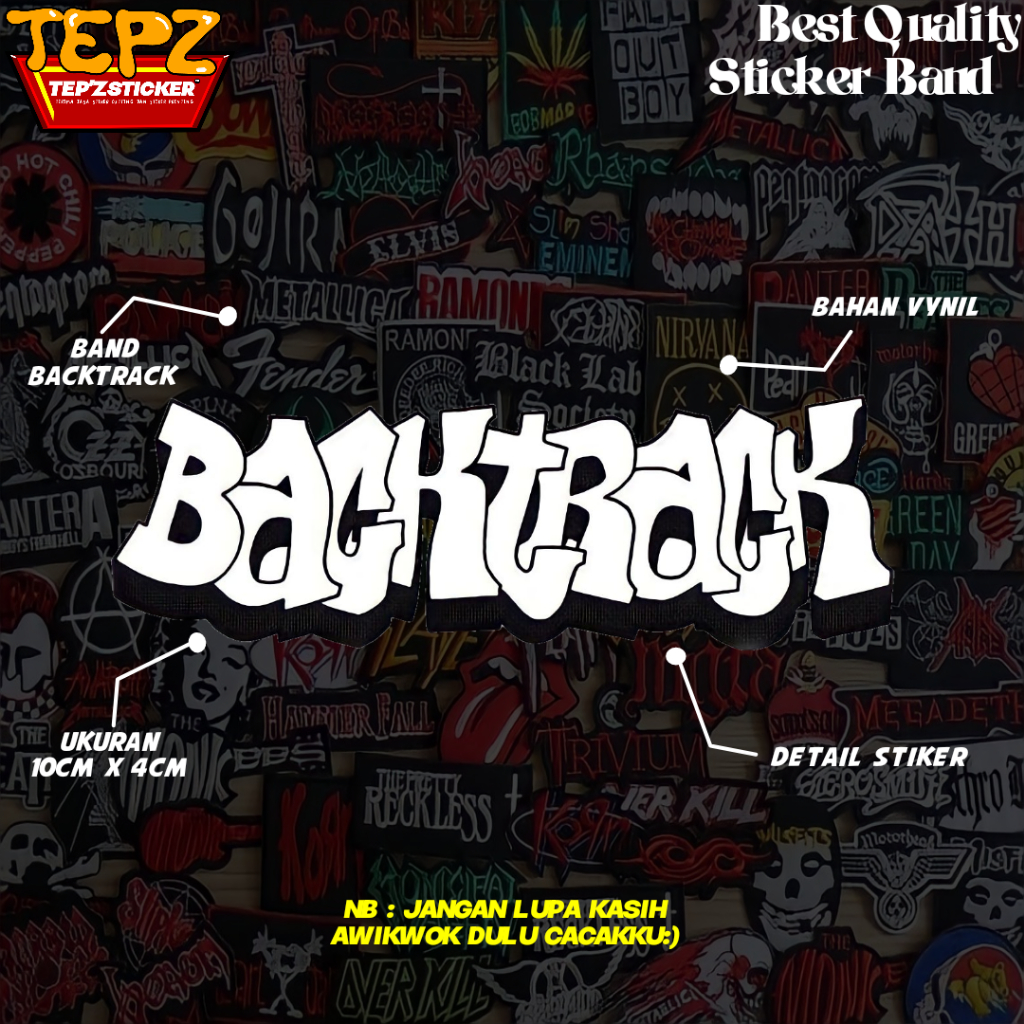 Jual STIKER STICKER (BAND BACKTRACK) STIKER BAND|STIKER METAL|STIKER ...