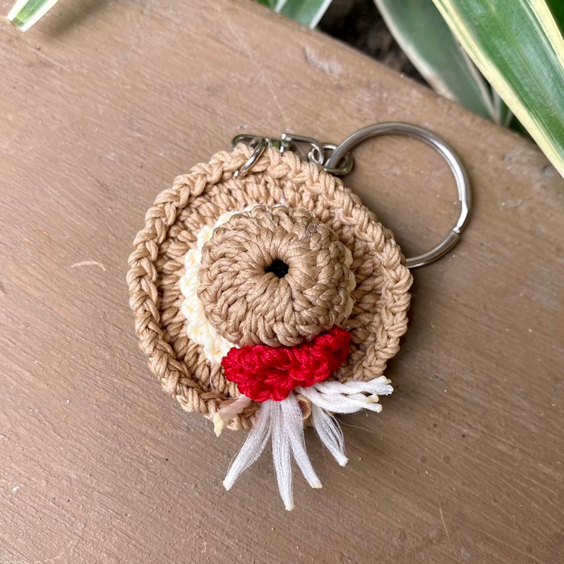 Jual Souvenir Gantungan Kunci Topi Pantai Amigurumi Beach hat Crochet ...