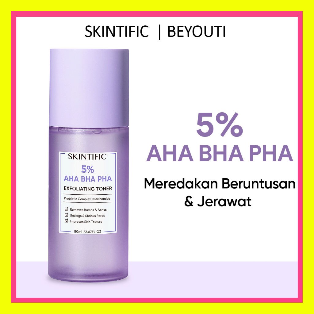 Jual SKINTIFIC - 5% Aha Bha Pha Exfoliating Toner Face Eksfoliasi wajah Glow and Smooth Skin ...