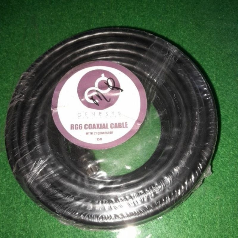 Jual KABEL ANTENA/PARABOLA TV DIGITAL 15 METER + JACK KONEKTOR | Shopee Indonesia