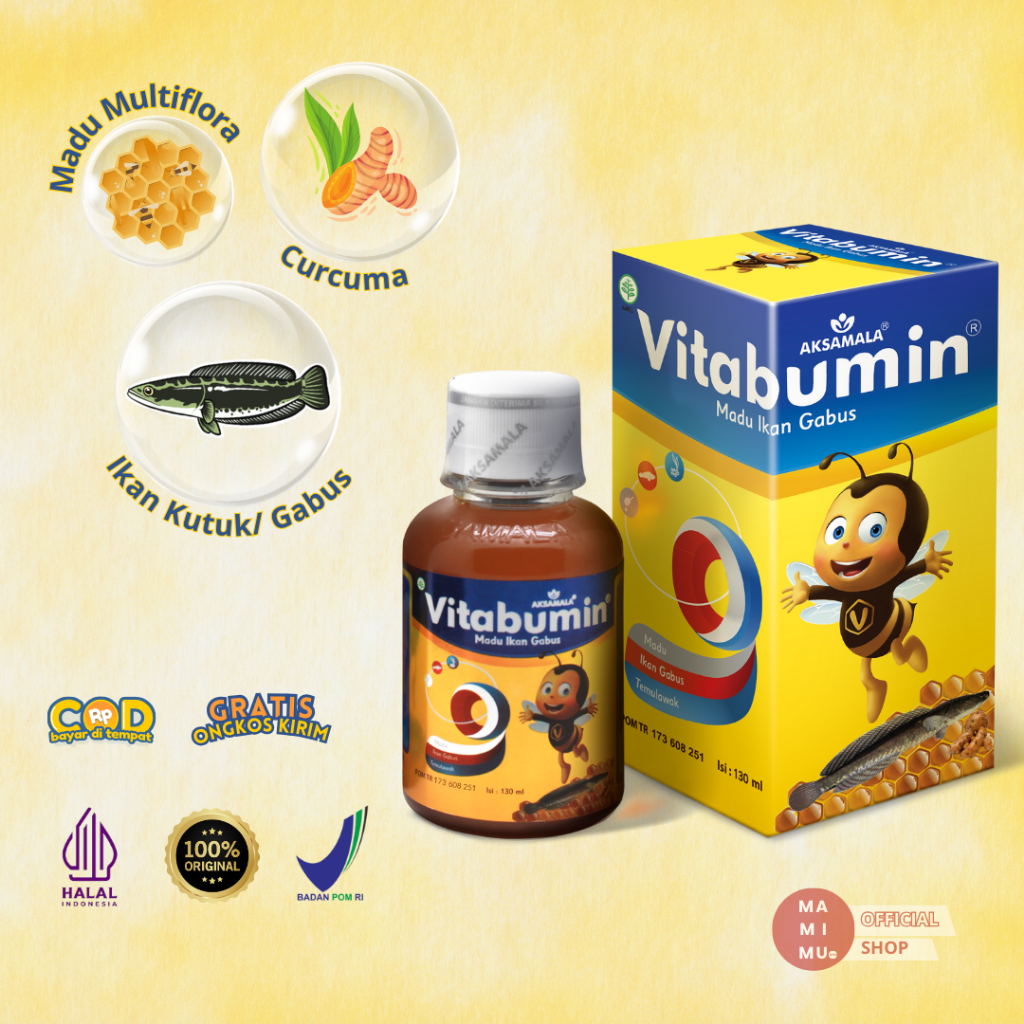 Jual Vitabumin Madu Herbal Vitamin Anak Albumin Temulawak 100% Asli ...