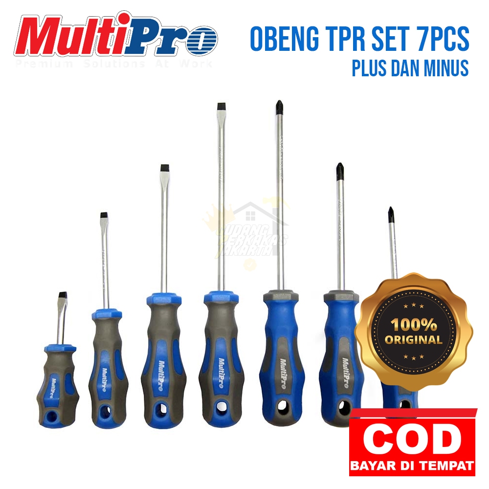 Jual MULTIPRO Obeng Tpr Screwdriver Set 7 Pcs/PERKAKAS TOOLS | Shopee ...