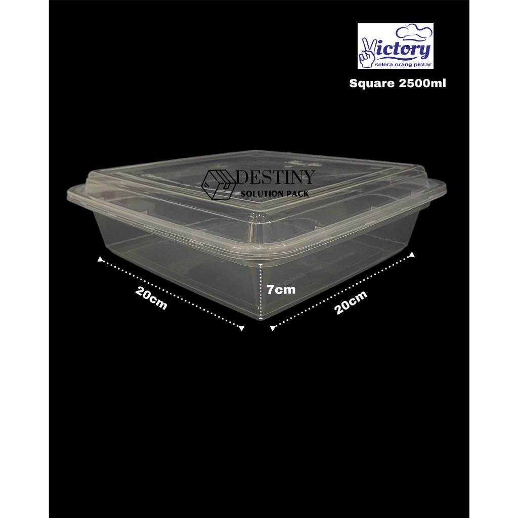 Jual Thinwall Victory Square 2500ml | Shopee Indonesia