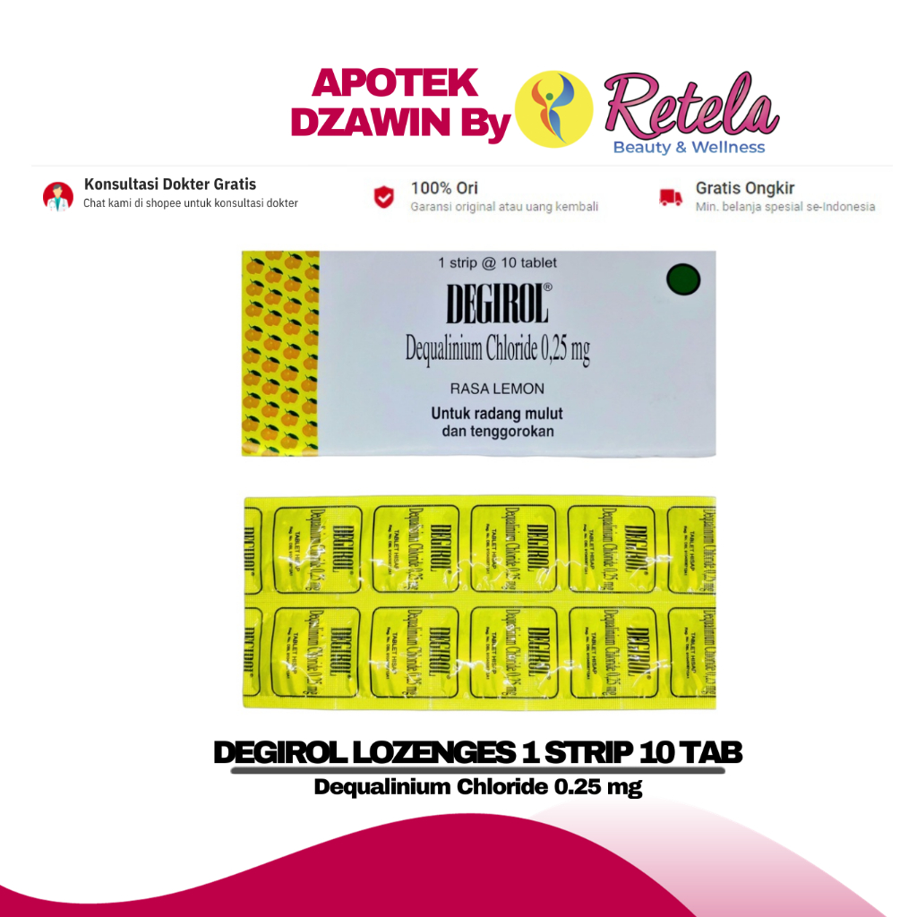 Jual DEGIROL LOZENGES 1 STRIP 10 TABLET | Shopee Indonesia