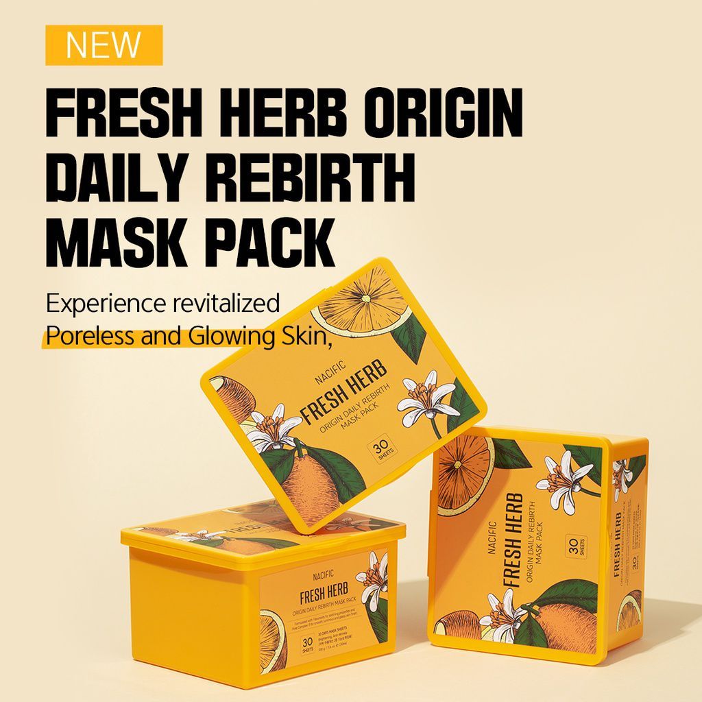 Jual NACIFIC FRESH HERB ORIGIN DAILY REBIRTH MASK PACK ( 1 box isi 30 ...