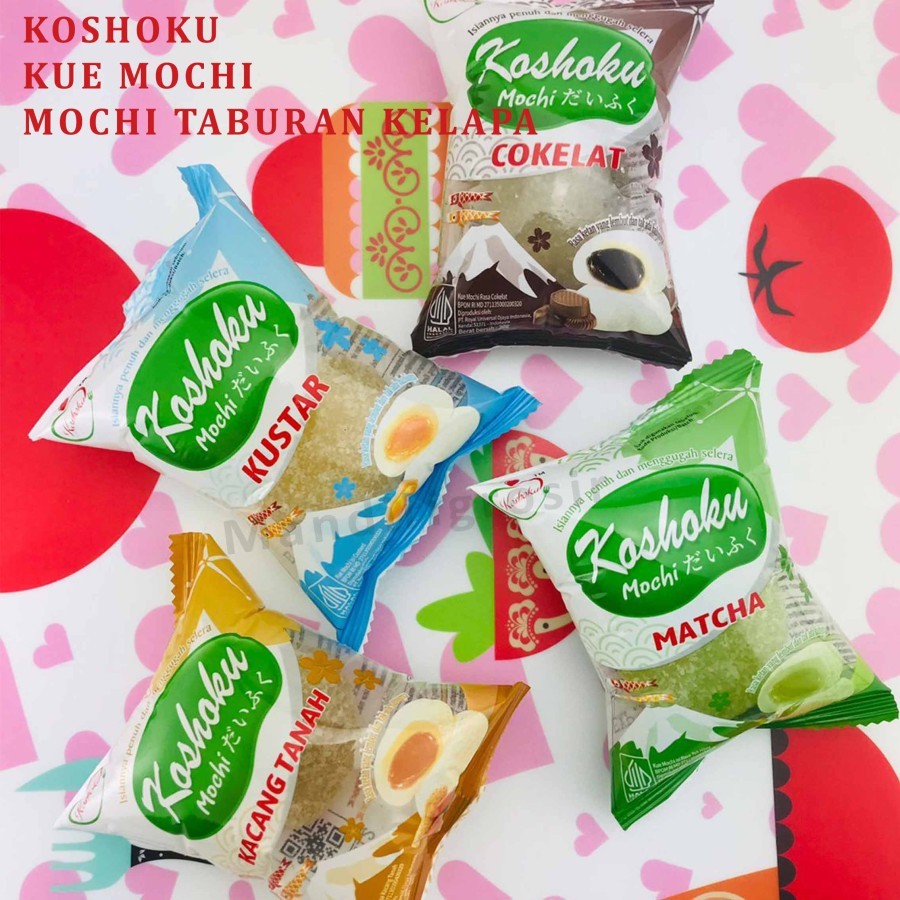 Jual Kue Mochi Taburan Kelapa * Koshoku * Kue Mochi Varian Rasa * 1 Box ...
