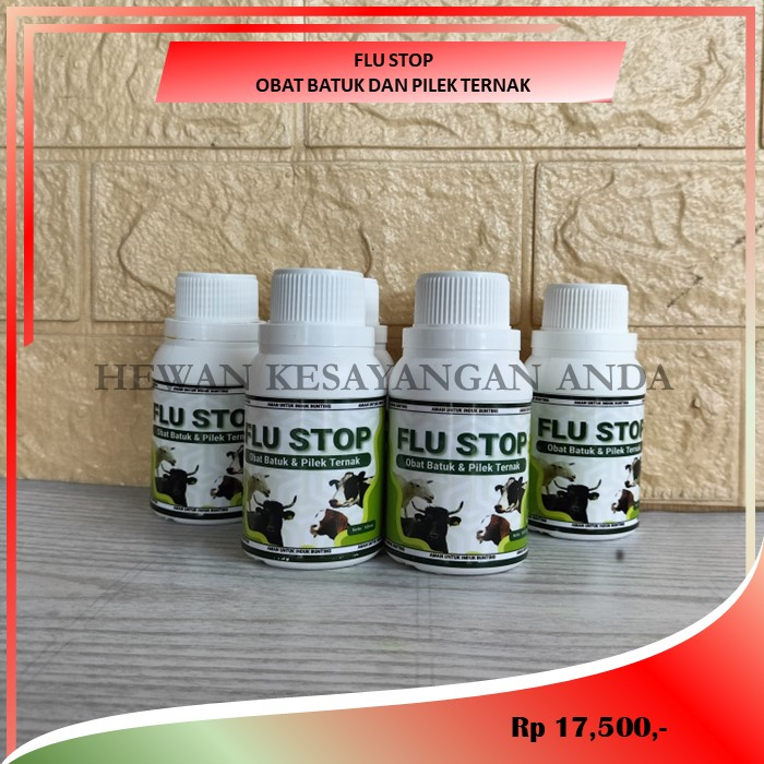 Jual Flu Stop 100ml Obat Flu Batuk Pilek Pneumonia Sapi Kerbau Kambing ...