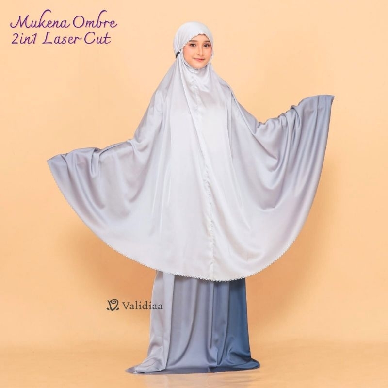 Jual Mukena Ombre Gradasi Sutra 8 Warna laser cut | Shopee Indonesia
