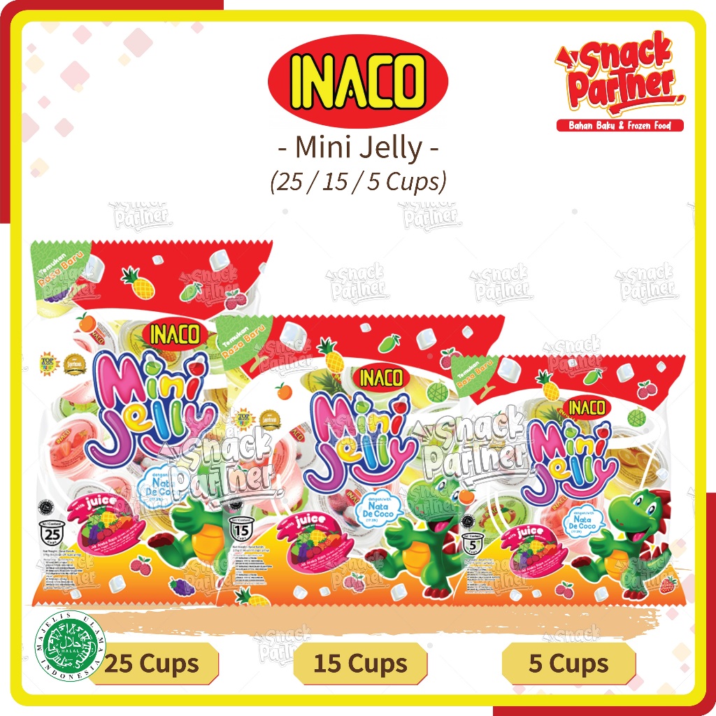 Jual INACO Mini Fruit Jelly Juice 5 / 15 / 25 Cups - Jeli Agar Buah Mix ...