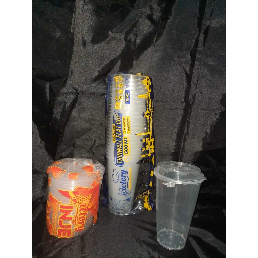 Jual Cup/Gelas/Thinwall Injection Cup 500ml/15 Oz Victory Isi 25 Pc ...