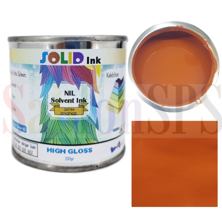Jual TINTA SABLON NIL DARK ORANGE PARASIT / NILON / TASLAN 200GR ...