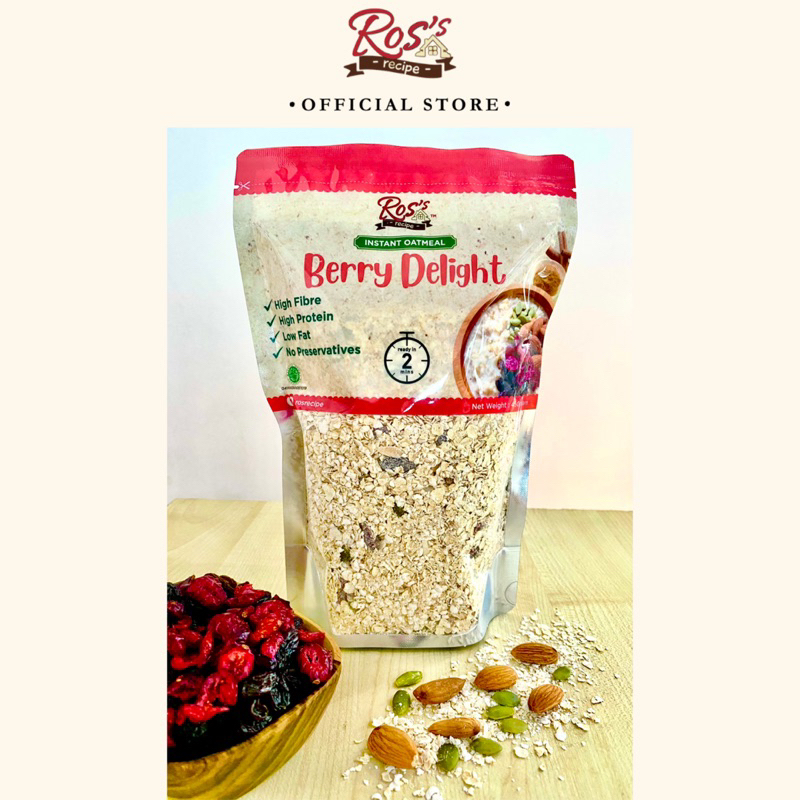 Jual Ros Recipe Instant Oatmeal Berry Delight 450gr | Shopee Indonesia