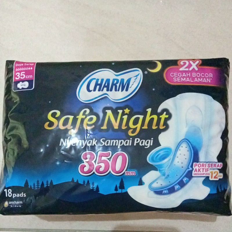 Jual Charm Safe Night 35cm isi 18 pads | Shopee Indonesia