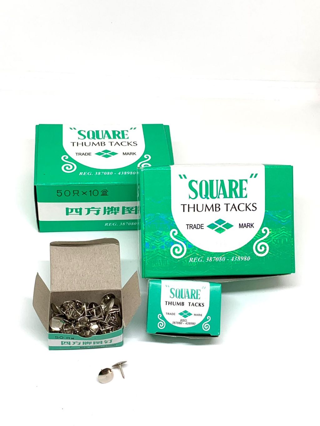 Jual Push Pin Pines Square Paku Payung/ Per Box Isi 10 Pack Kecil ...