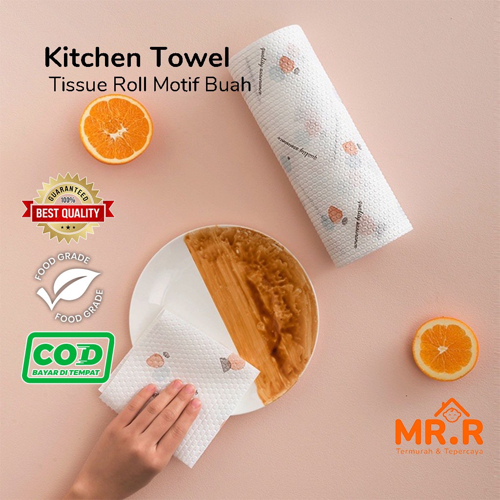Jual Tissue Gulung Dapur Serbaguna Motif Buah isi 50 Tisu Roll Kitchen ...