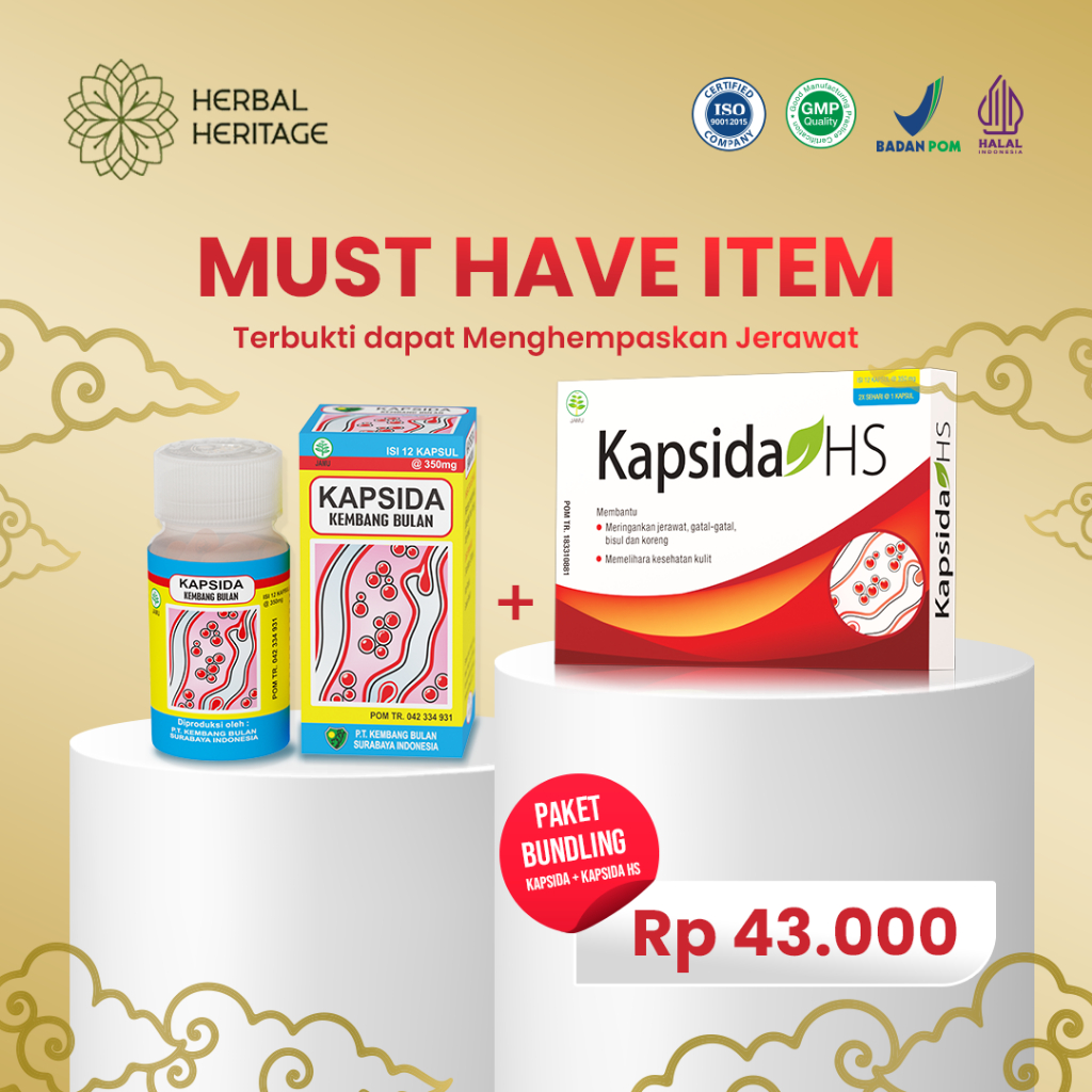 Jual [MUST HAVE ITEM] 1 Kapsida + 1 Kapsida HS - Obat Jerawat Gatal ...