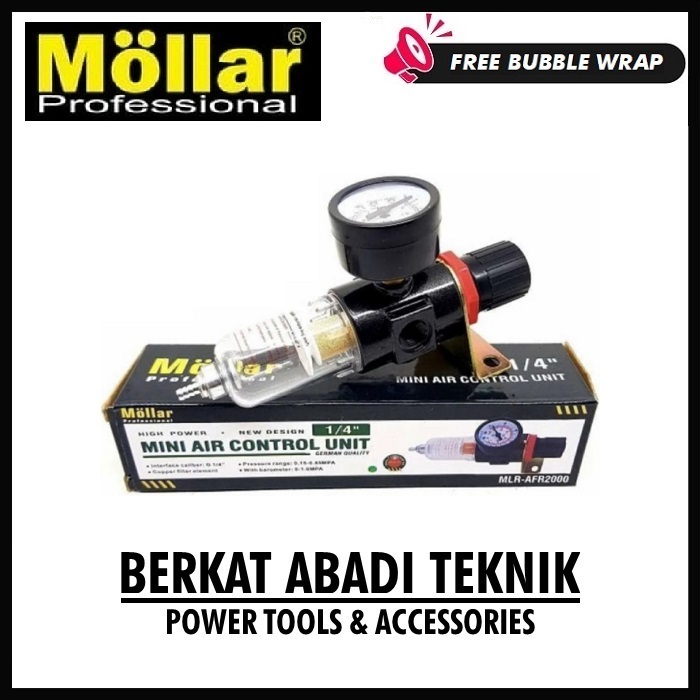 Jual MOLLAR AFR2000 Mini Air Filter Control Unit Single Regulator 1/4 ...