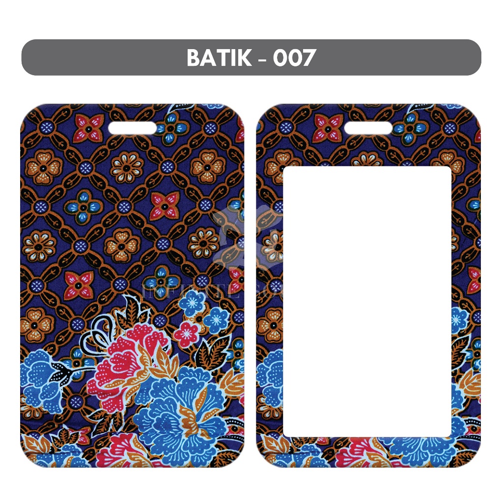 Jual (N009) Nametag Batik TANPA TALI / Card Holder Motif Batik / ID ...