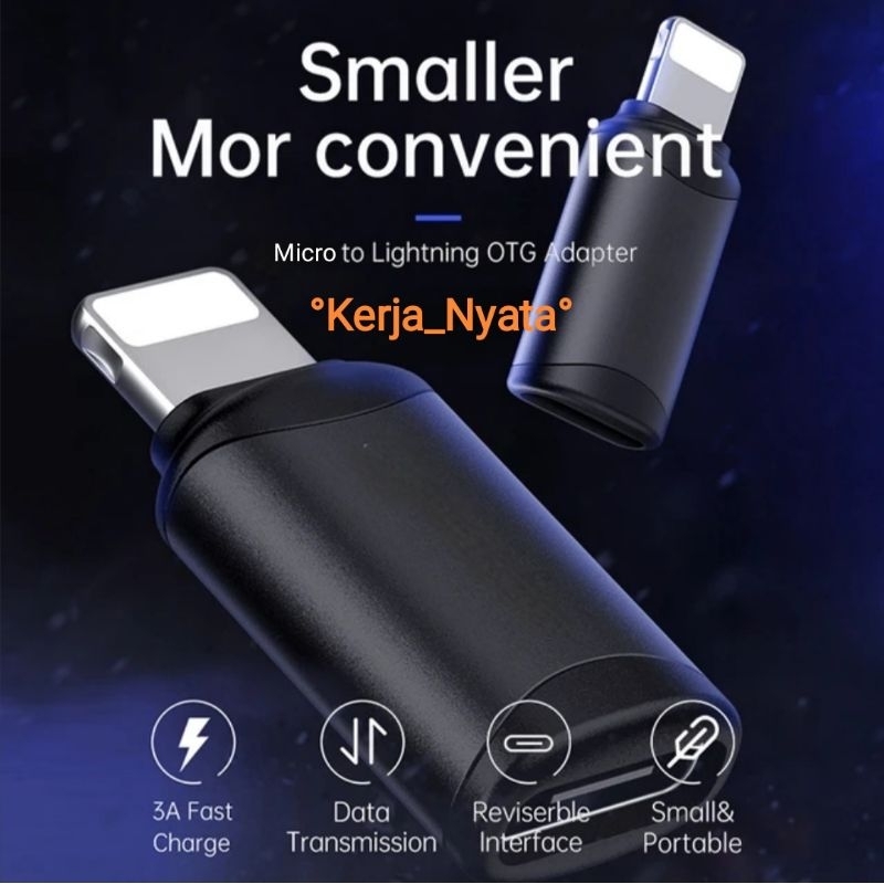 Jual Converter Adapter Mini Otg Micro usb ke Lightning port | Shopee ...