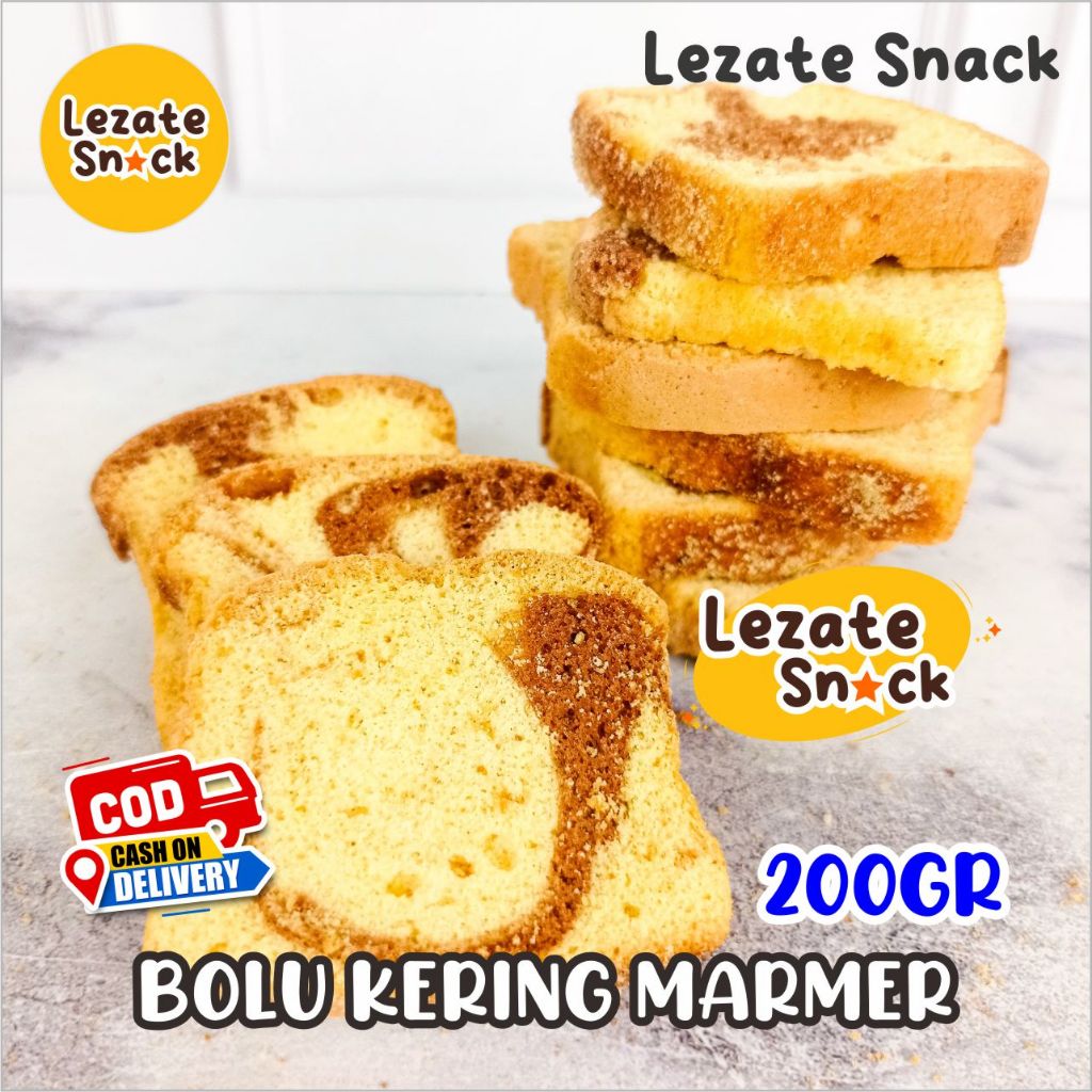 Jual Kue Bolu Kering Marmer Jadul 200gr Murah Enak Renyah / Roti Bolu ...