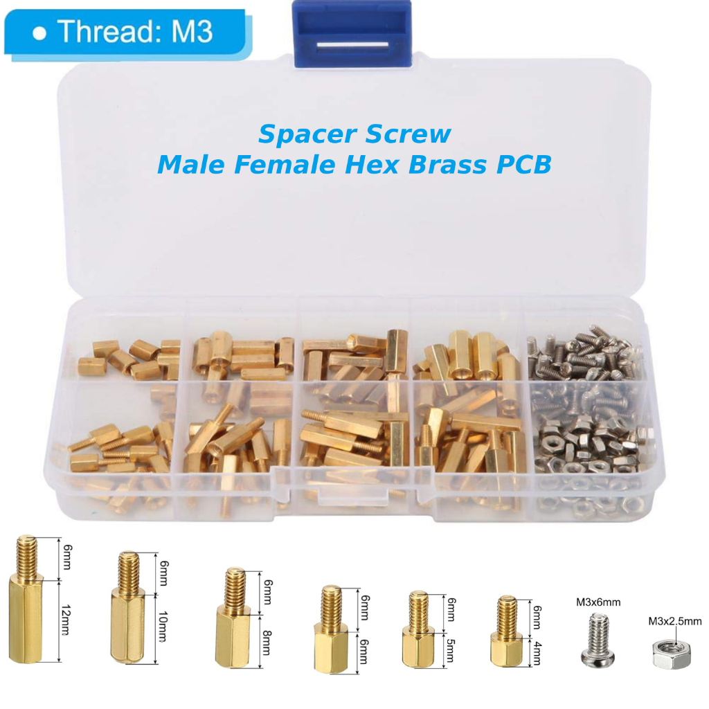 Jual 180 Pcs Spacer Kuningan / Nylon Pilar PCB Motherboard Hex Sekrup ...