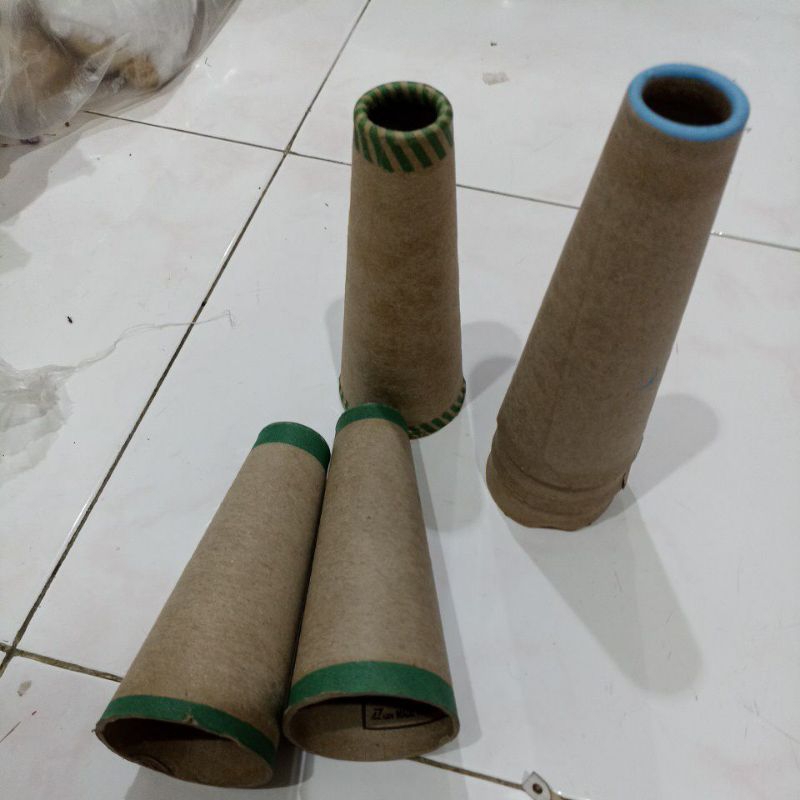 Jual paper cones / cone bekas benang tali macrame dus cones bekas ...