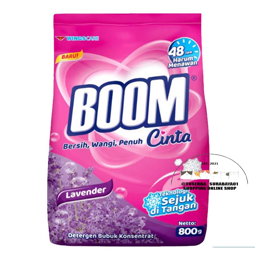 Jual Sabun Cuci Baju / Deterjen Bubuk Merek BOOM Kemasan 800 Gram ...