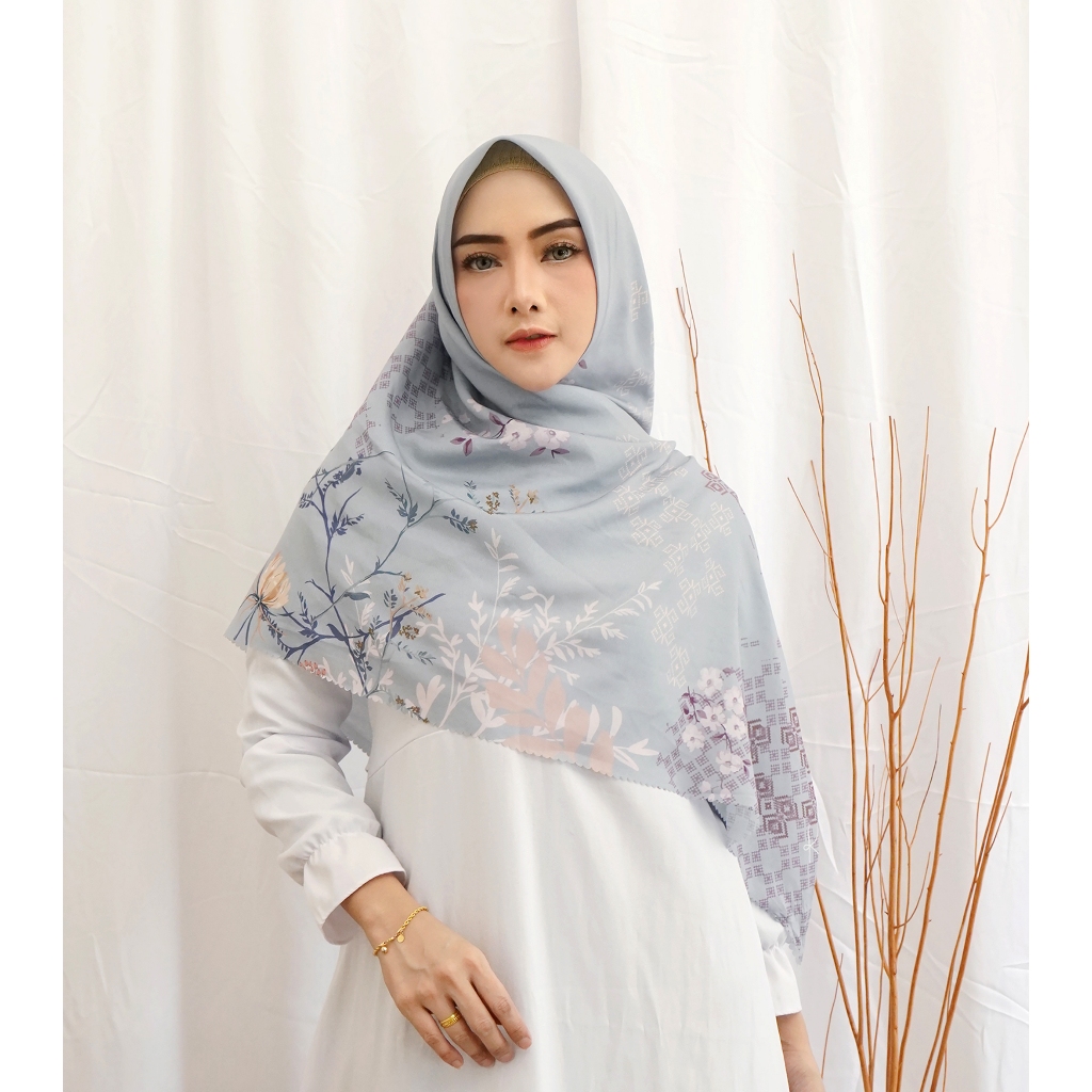 Jual KENES SCARF - [Syari KS1 Soft Blue130x130] Hijab Kerudung Segiempat Voal Spesial Premium ...
