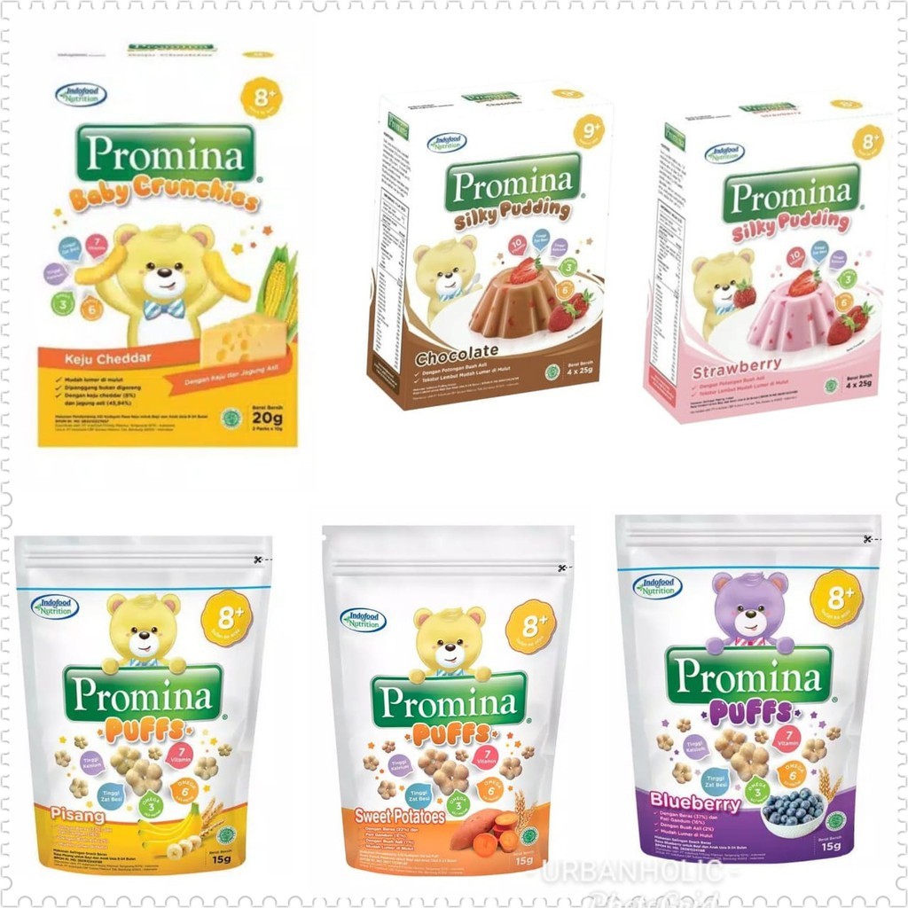 Jual Promina Snack Cemilan Bayi Anak MPASI Puffs Crunchies Biskuit ...