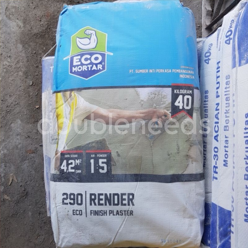 Jual ECO 290 RENDER SEMEN INSTAN PLASTER + ACIAN 1SAK 40KG | Shopee ...