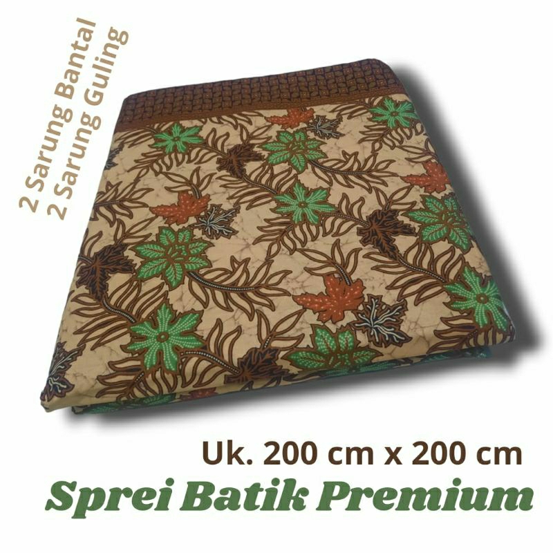 Jual Sprei Batik Klasik Premium ukuran 200x200 cm Berkaret Pojok 4 Sisi ...