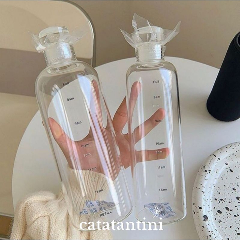 Jual Botol Minum Aesthetic Water Bottle Termos Botol Bening Estetik ...