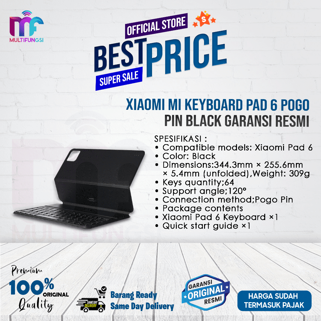 Jual Xiaomi Mi Keyboard Pad 6 Pogo Pin Black Garansi Resmi | Shopee ...