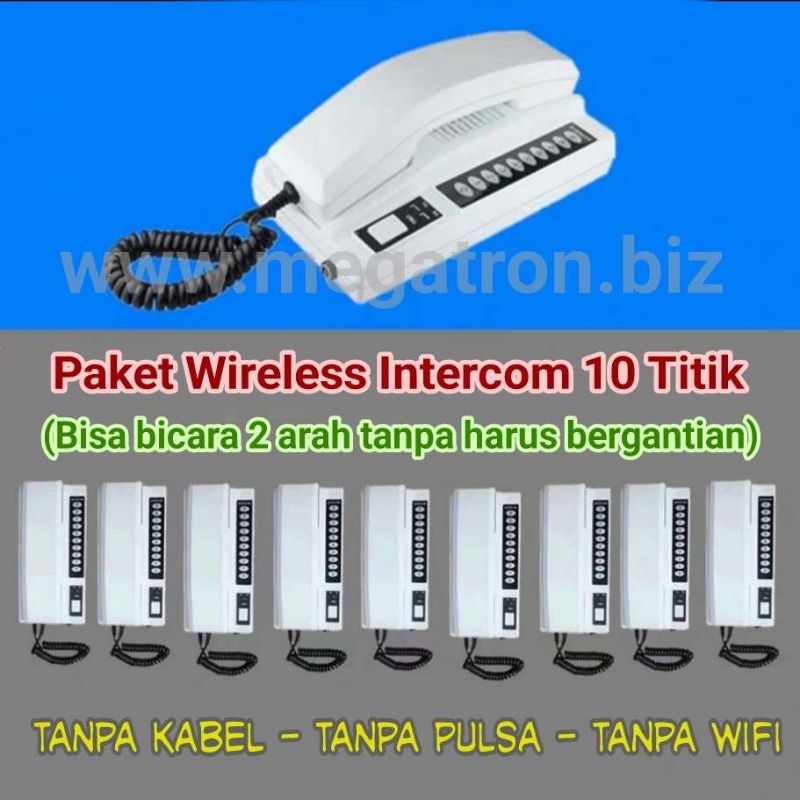 Jual Paket Wireless Intercom 10 titik - pakai gagang telpon ...