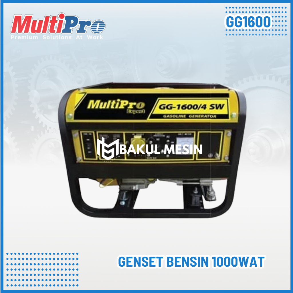 Jual mesin genset bensin 1000watt generator set GG1600 MULTIPRO GG 1600 | Shopee Indonesia