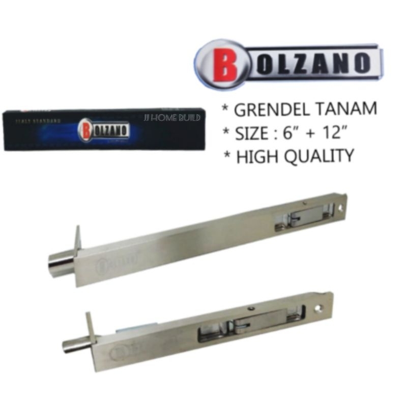 Jual Grendel Tanam Pintu Double Bolzano 6/12" inch / Slot Tanam 30 cm ...