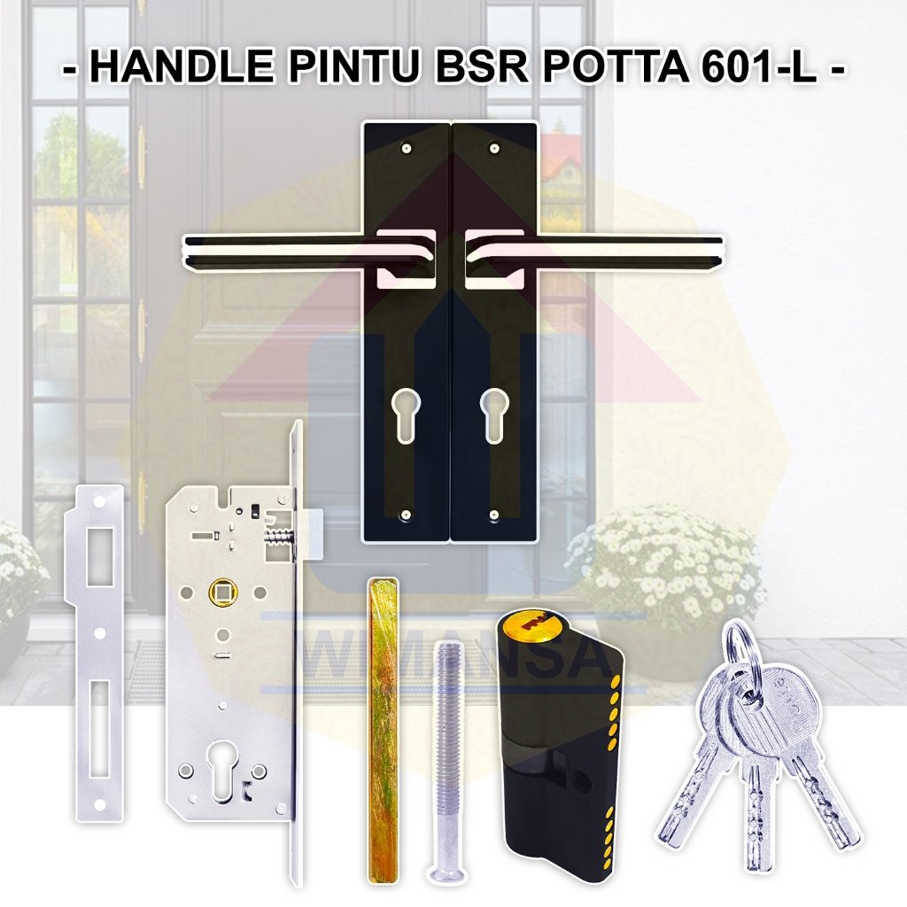 Jual WMS-HANDLE PINTU BESAR POTTA 601-L HITAM - HIGH QUALITY DOOR LOCK ...
