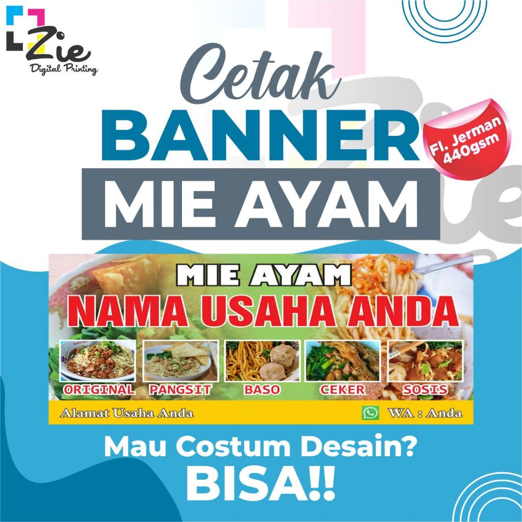 Jual Cetak Banner Mie Ayam Frontlite Bahan Jerman 440gr Spanduk ...
