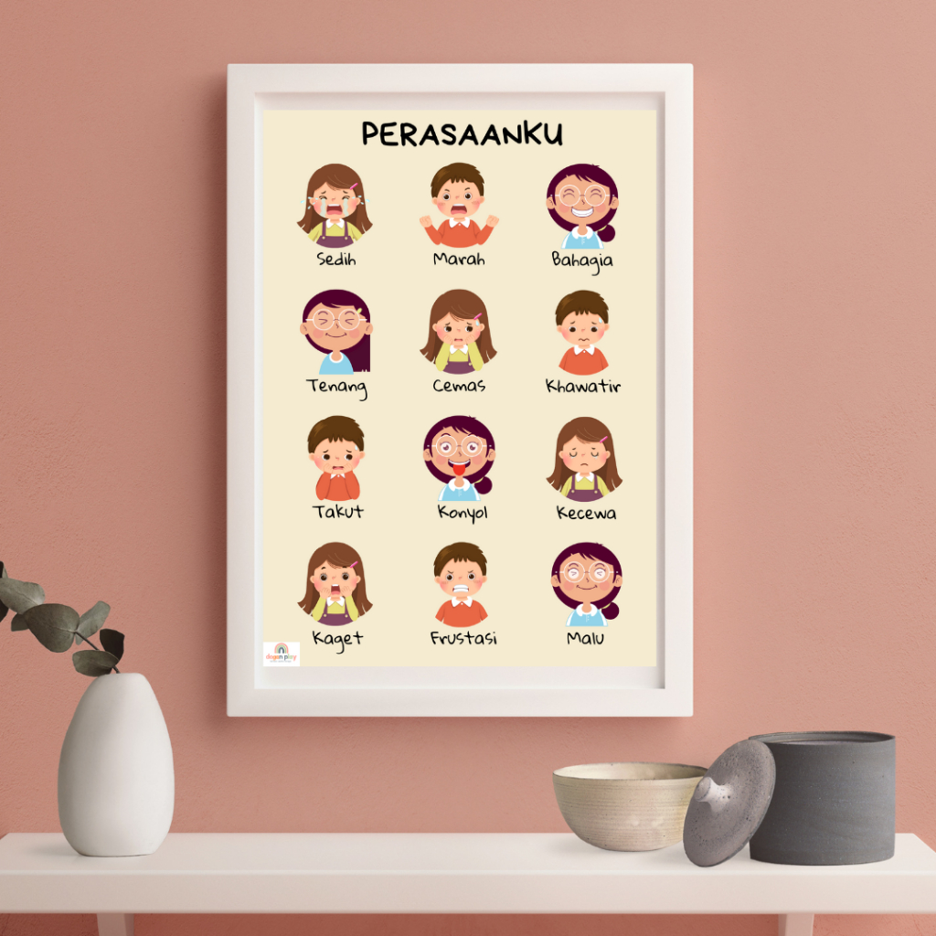 Jual Poster Hiasan Dinding Belajar Edukasi Ekspresi Perasaan Emosi Anak ...