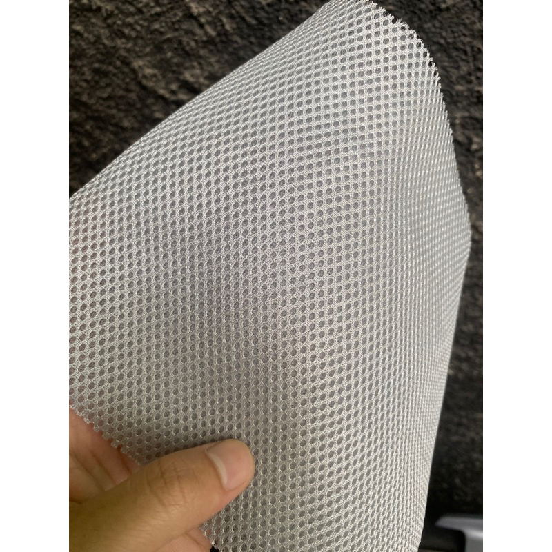 Jual kain dobel mesh/ sanwit mesh 2,5ml abu muda | Shopee Indonesia