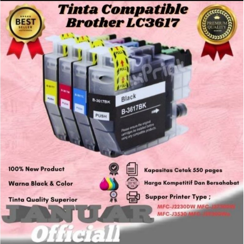 Jual Tinta Catridge Compatible Brother LC3617 LC3617 ( 1 Set) For MFC ...