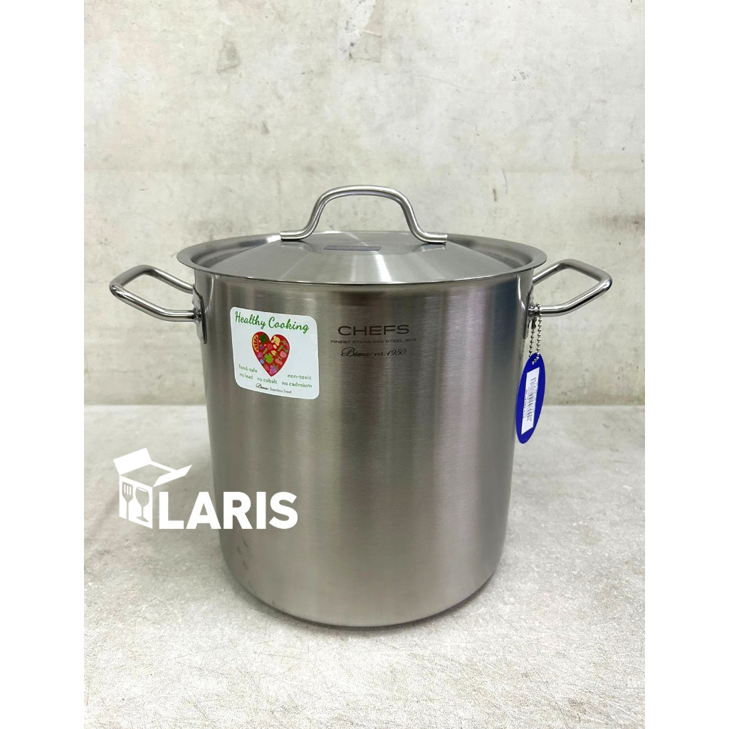 Jual Bima Chefs Stock Pot 24cm 10,9 Liter Panci Stainless Bima Bahan ...