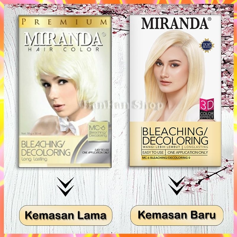Jual MIRANDA BLEACHING MC-6 SEMIR RAMBUT PEWARNA HAIR COLOR WARNA ...